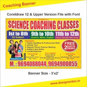 Coaching Banner CDR File - Designerden.in