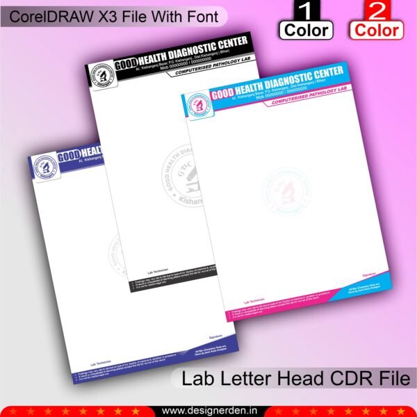 Lab Letter Head CDR File. - Designerden.in