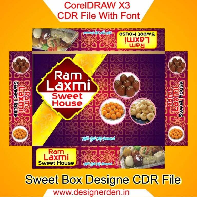 Sweet Box - Packaging Box Design Template CDR File - Designerden.in