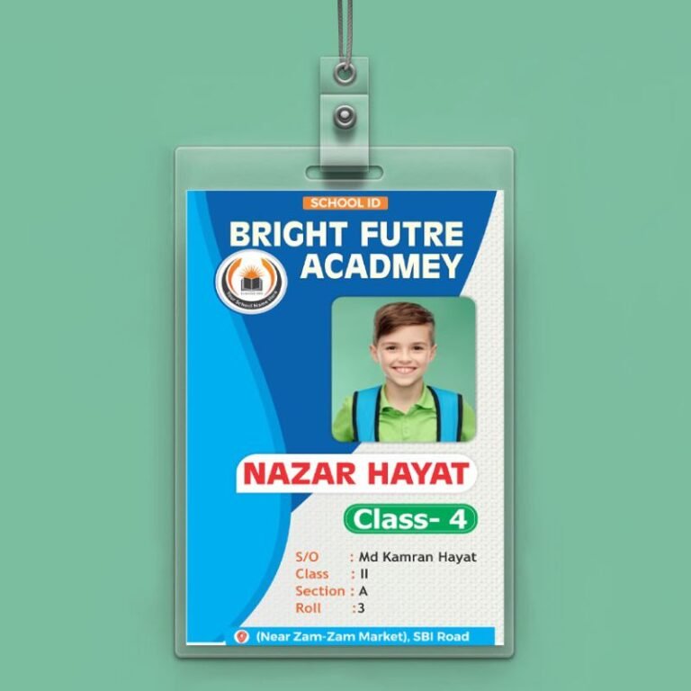 School ID Card Design CDR File