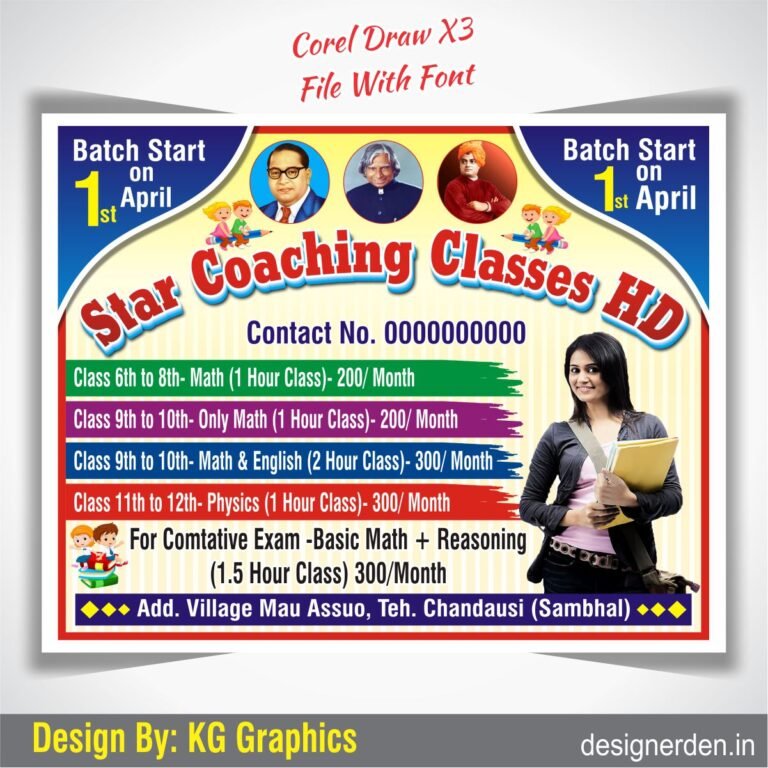 Brillant Mind Coaching Center Flyer Pamphlet Poster Design Cdr File