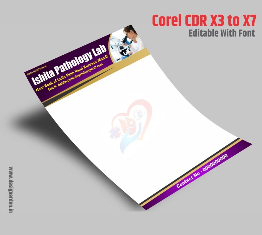 Pathology Lab Letterhead Design CDR File
