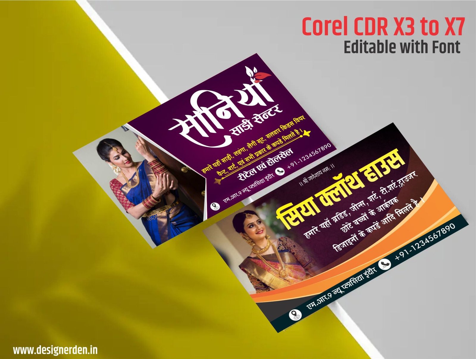 Yoga Class Visiting Card Design Template