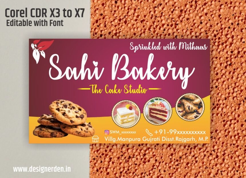 Bakery Visiting Card Template CDR File