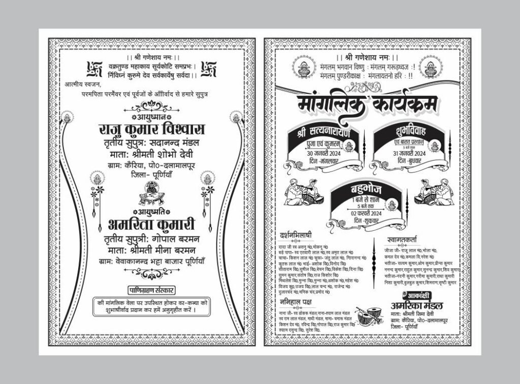 Ayodhya Dham Ram Mandir Pran Pratistha Invitation Card - CDR File