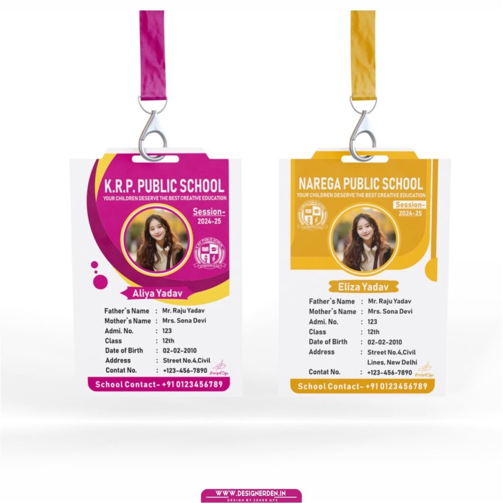 School Id Card Design Cdr File