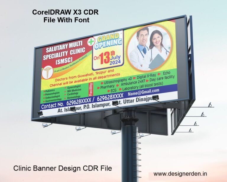 Medical Store Flex Banner Design CDR File