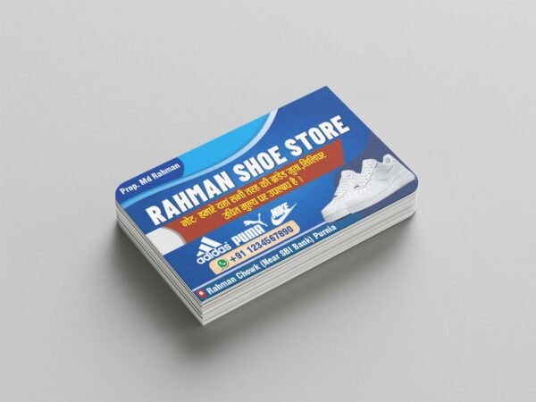Shoe Store Visiting Card I Footware Shop Business Card CDR 2023 ...